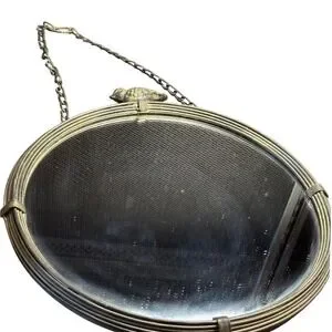 Wall Decor | Vintage Oval Bird Wall Mirror Antique Bronze Metal Frame ...